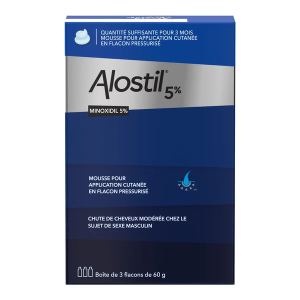 Alostil Minoxidil 5 % mousse - Traitement Alopécie, Perte cheveux