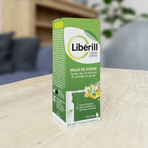 Libérill Spray buccal mal de gorge - Soulage et protège