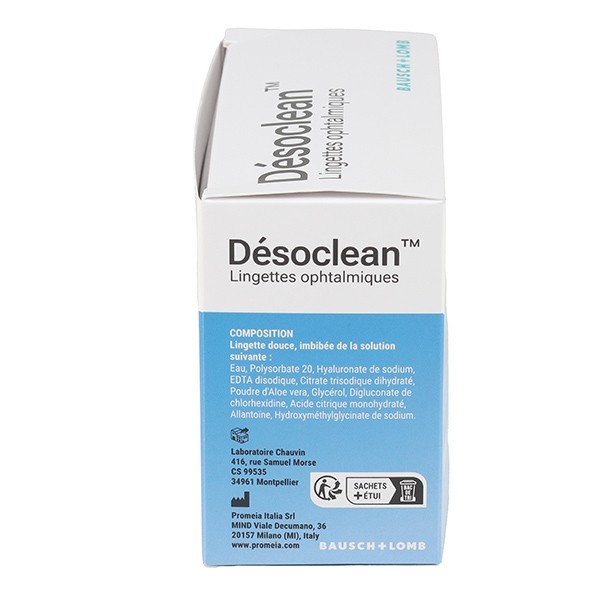 Désoclean lingettes ophtalmiques - Traitement paupières - Sécrétions