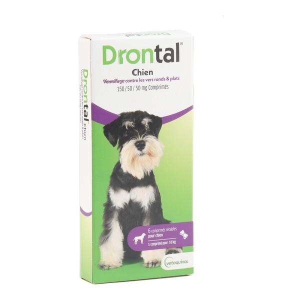 Vermifuge - Drontal Chien comprimés - Vers ronds et plats
