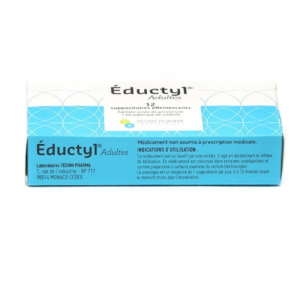 Eductyl Adulte suppositoire effervescent - Constipation - Laxatif rapide