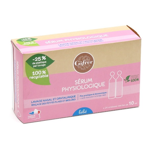 Gifrer Bébé - Sérum physiologique - Pour le lavage du nez et des yeux