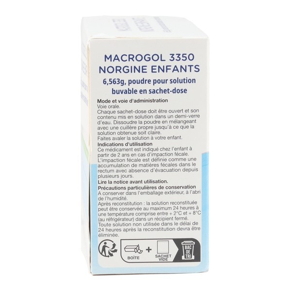 Macrogol 3350 sachets enfant - Constipation : laxatif osmotique