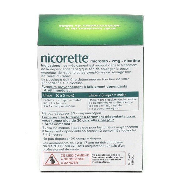 Nicorette Microtab 2 mg comprimés sublinguaux - Sevrage tabagique