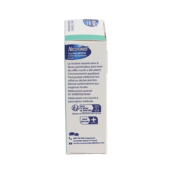 Nicotinell spray nicotine 1 mg menthe fraicheur - Dépendance tabagique