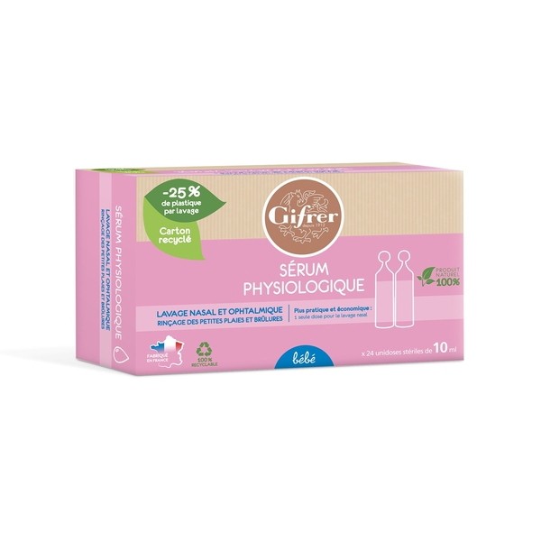 Gifrer Bébé - Sérum physiologique - Pour le lavage du nez et des yeux