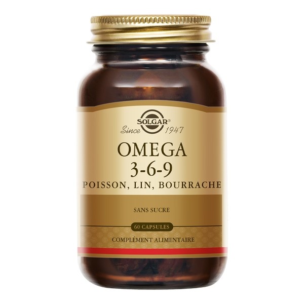 Solgar Omega 3-6-9 60 capsules - Complément alimentaire cholestérol