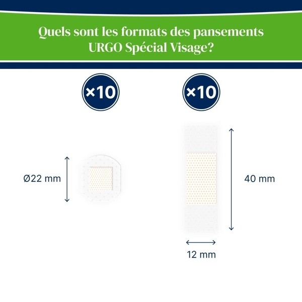 Urgo Pansement prédécoupé spécial visage - Lésions - Rond et droit