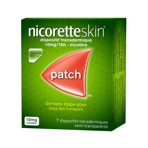 Nicorette Skin 10 mg/16 h patch de nicotine anti tabac - Arrêt cigarette