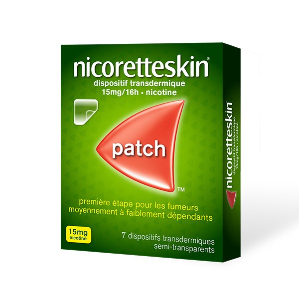 NicoretteSkin 15 mg / 16 h Patch nicotine sevrage tabagique - Arrêt tabac