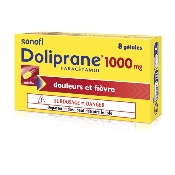 Doliprane 1000 gélules - Paracétamol - Douleur et fièvre