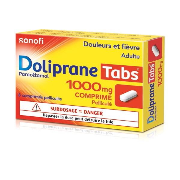 Doliprane Tabs 1000 mg comprimé - Paracétamol - Douleur et fièvre