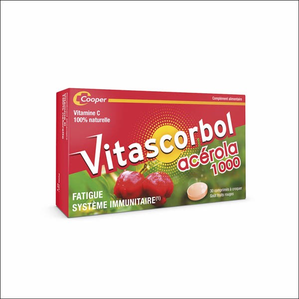 Vitascorbol Acérola 1000 en comprimés - Vitamine C naturelle