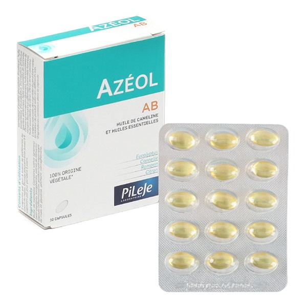 Pileje Azéol AB capsules - Huile de cameline et huiles essentielles
