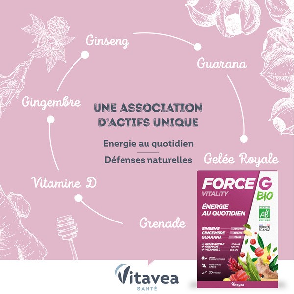 Force G Bio Vitality ampoules - Vitalité - Energie au quotidien