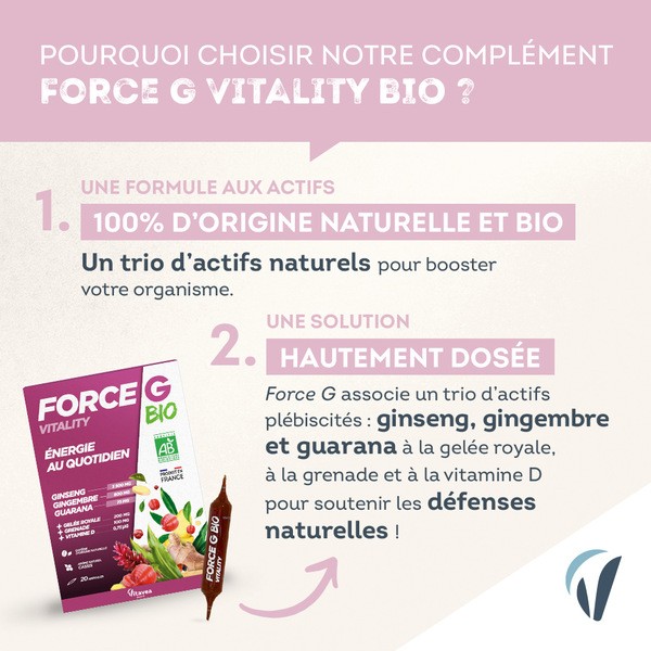 Force G Bio Vitality ampoules - Vitalité - Energie au quotidien