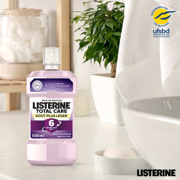 Listerine Total Care bain de bouche sans alcool Menthe douce