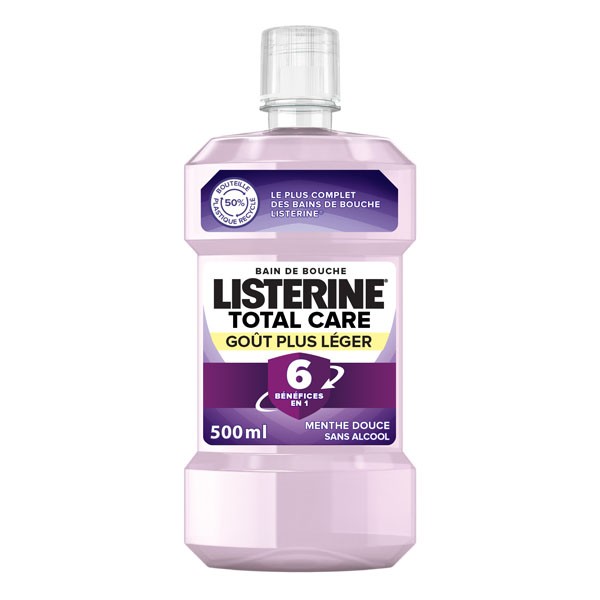 Listerine Total Care bain de bouche sans alcool Menthe douce