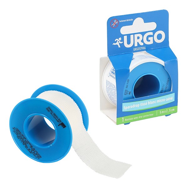 UrgoSyval Sparadrap tissu 2,5 cm x 5 m - Adhésif pour pansement