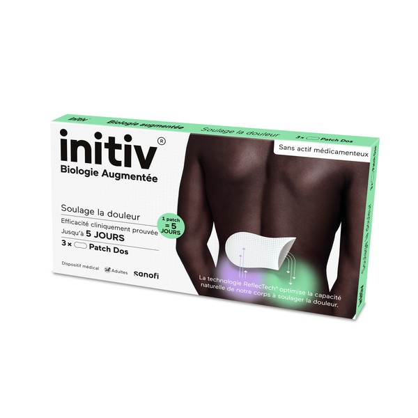 Sanofi Initiv patch Dos - Soulage la douleur 5 jours - Sans médicament
