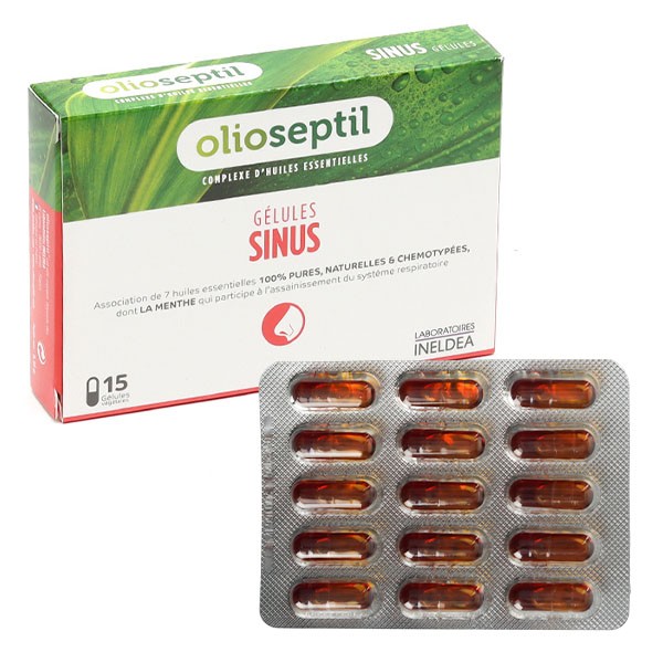 Olioseptil sinus en gélules - Huiles essentielles - Rhume, rhinite