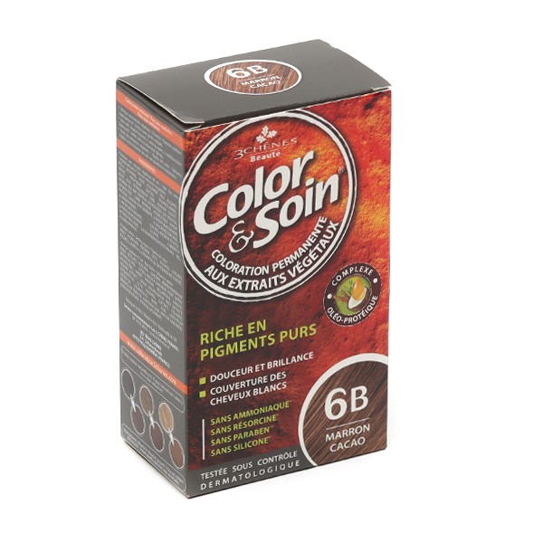 Les 3 Chênes Color et Soin coloration permanente marron cacao n° 6B