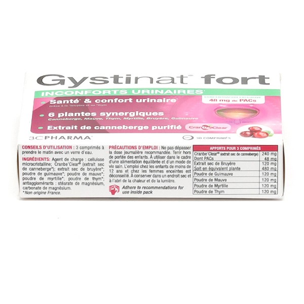 Les 3 Chênes Gystinat Fort en comprimés - Trouble urinaire - Cystite