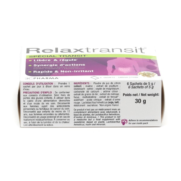 Les 3 Chênes Relaxtransit sachets - Transit intestinal - Constipation