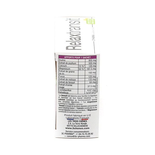 Les 3 Chênes Relaxtransit sachets - Transit intestinal - Constipation