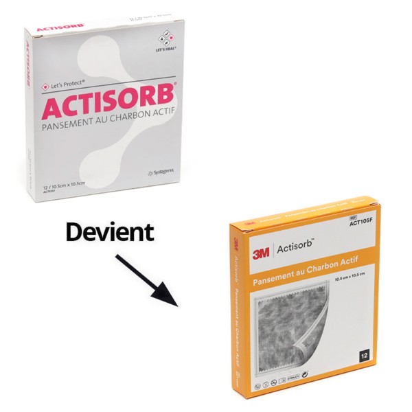 Actisorb charbon actif x12 - Pansements - Dispositif médical