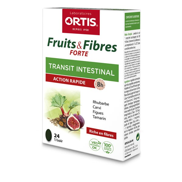 Ortis Fruits et Fibres Forte Transit intestinal comprimé - Constipation