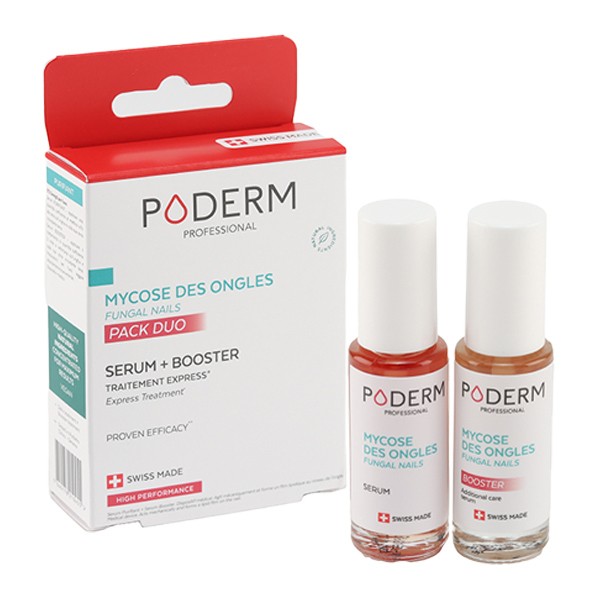 Poderm Mycose des ongles pack duo sérum + booster - Traitement express