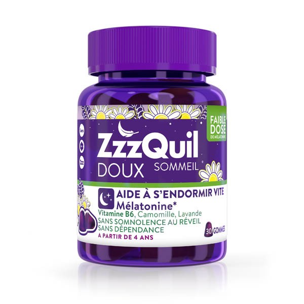 ZzzQuil Gummies Sommeil doux - Mélatonine et plantes - Dès 4 ans