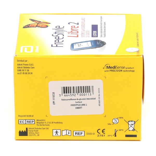 Freestyle Libre 2 Lecteur de glycémie - Mesure diabète sans piqûre