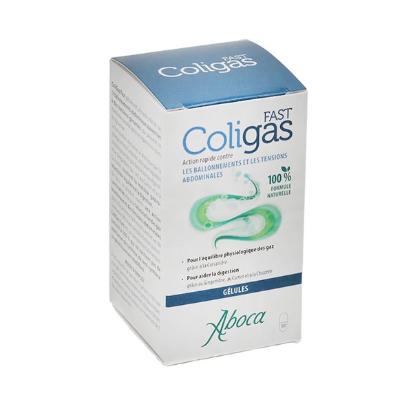 Aboca Coligas Fast gélules - Ballonnements, tensions abdominales