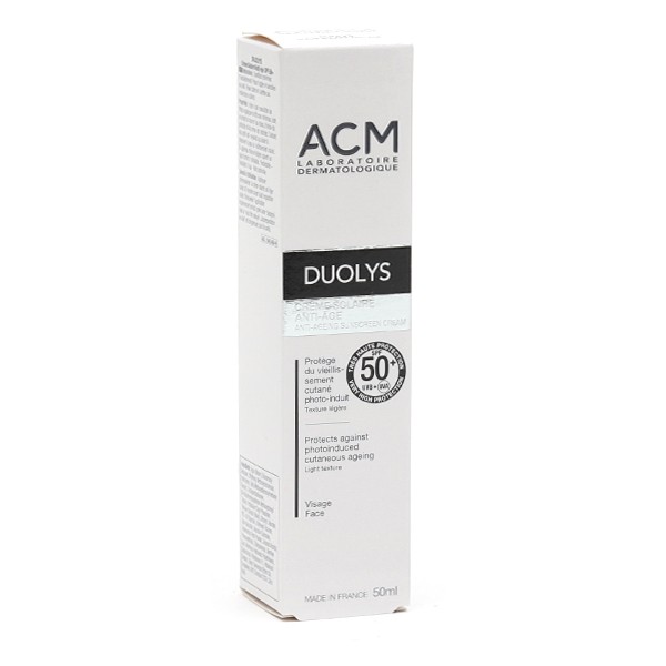 ACM Crème solaire anti-âge SPF 50+ Duolys - Photo vieillissement