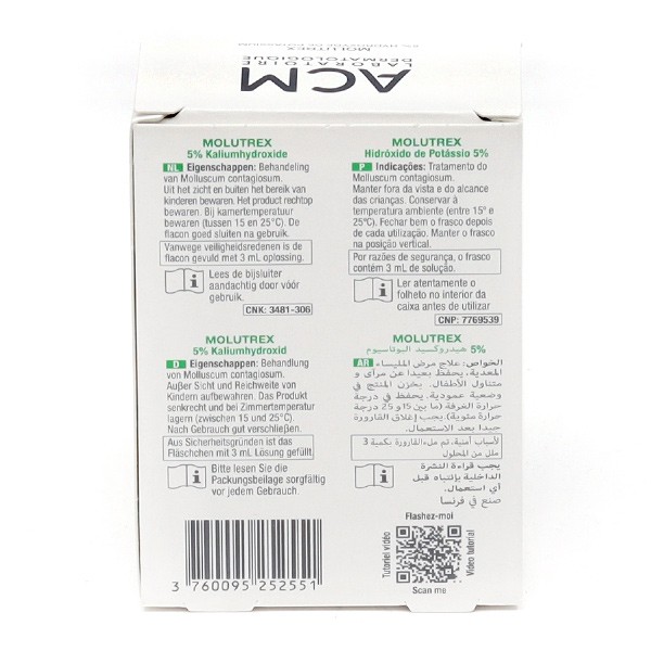 ACM Molutrex solution pour application cutanée - Molluscum
