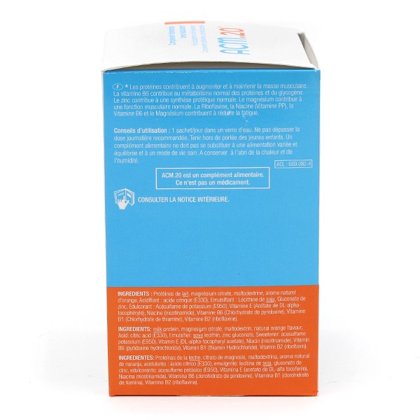 ACM 20 complément alimentaire sport 10 sachets - Musculation