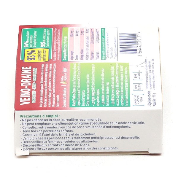 Veino-Draine gélules - Jambes lourdes - Circulation, phytothérapie