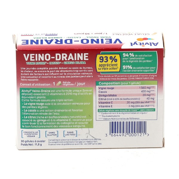 Veino-Draine gélules - Jambes lourdes - Circulation, phytothérapie