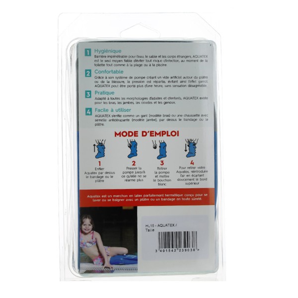 Aquatex Protège-plâtre Jambe - Protection Douche et baignade