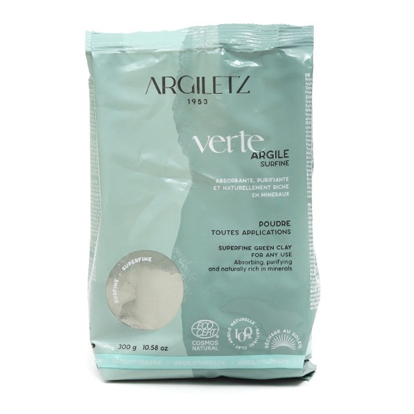 Argiletz Argile Verte Surfine : Masque, emplâtre, enveloppement