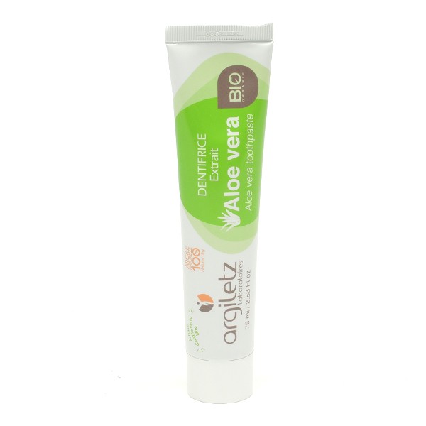 Argiletz Dentifrice Bio Aloe vera - Argile verte - Gencives