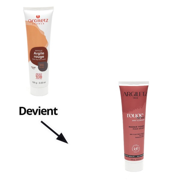 Argiletz Masque Argile Rouge soin détoxifiant et apaisant visage