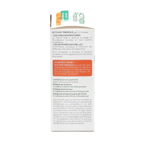 Activox Propolis Confort respiratoire solution buvable - Dès 3 ans