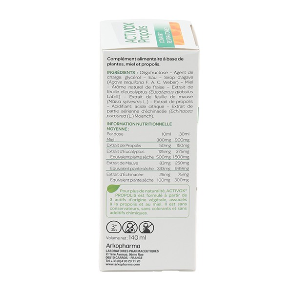 Activox Propolis Confort respiratoire solution buvable - Dès 3 ans