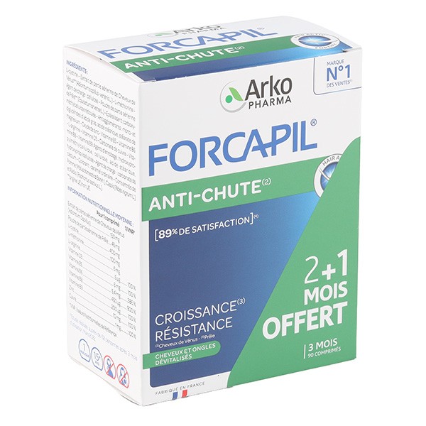 Forcapil Anti-chute cheveux et ongles - Pousse, croissance, résistance