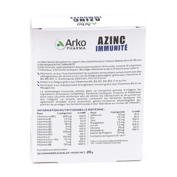 Arkopharma Azinc Immunité comprimés - Vitamines, minéraux, ferments