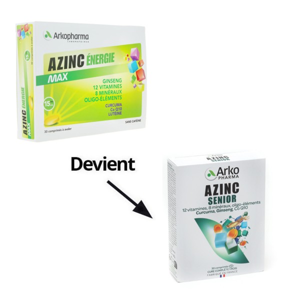 Azinc Senior comprimés - Vitamines - Tonus, vitalité - Dès 55 ans