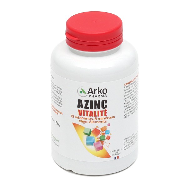 Azinc vitalité Arkopharma : 12 Vitamines 8 minéraux - Multivitamines